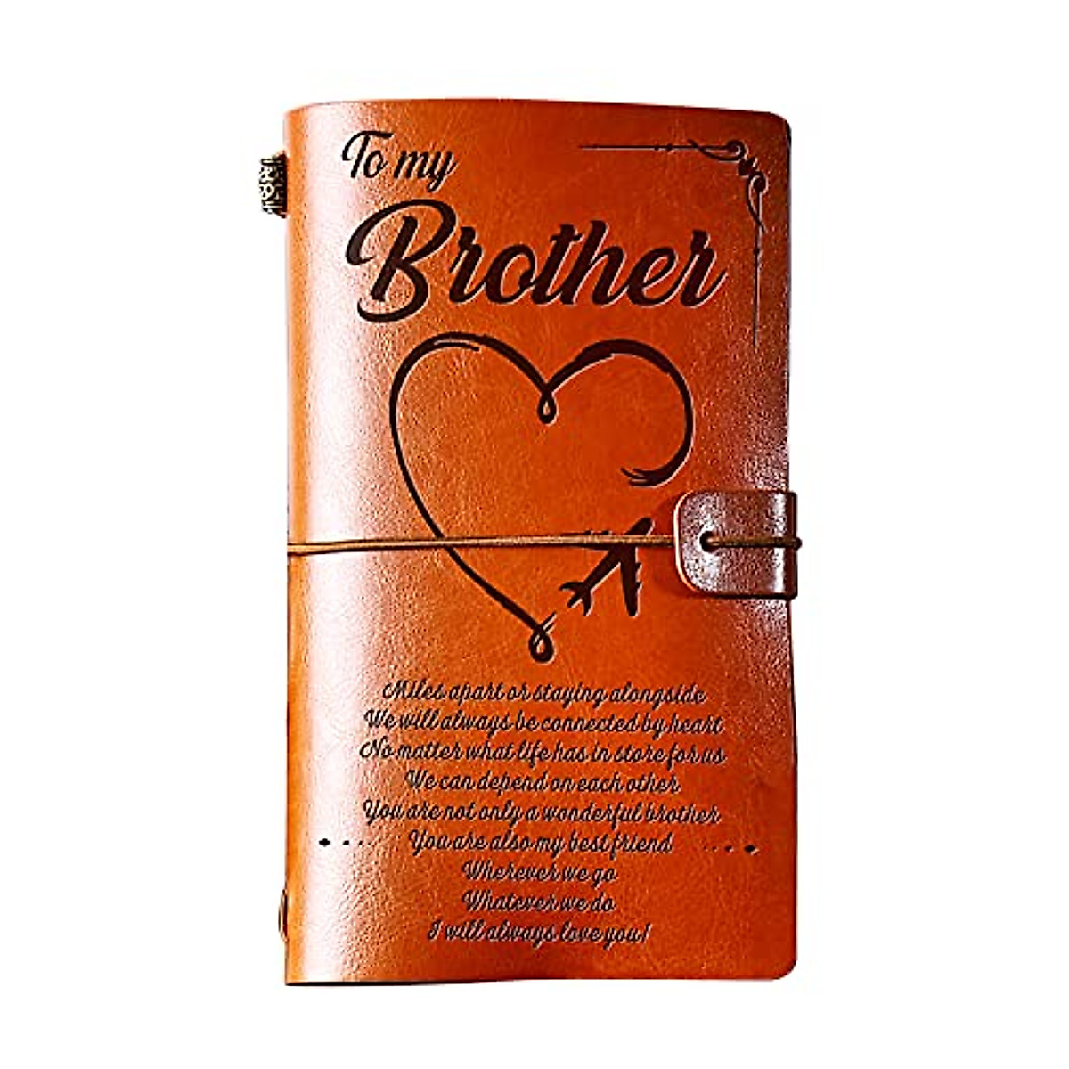 PRSTENLY Gifts for Brother Leather Journal, to My Brother Gifts 140 Page Refillable Journal Notebooks, Birthday Christmas Gifts for Brother from Sister Brother