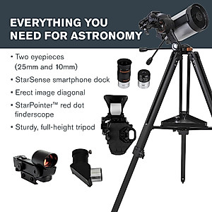 Celestron – StarSense Explorer DX 5” Smartphone App-Enabled Telescope – Works with StarSense App to Help You Find Stars, Planets & More – Schmidt-Cassegrain Telescope – iPhone/Android Compatible