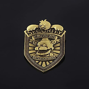 FNAF Fazbear Security Guard Badge - Freddy's Costume Cosplay Brooch Pin For Men Women (XZFANF)