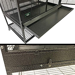 Durable All-Metal Mansion Cage for Chinchillas, Rats, Ferrets, Degus (2-Level)