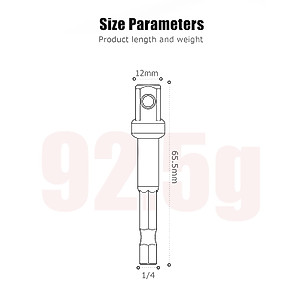 3/8 Impact Adapter, 4 Pack 3/8 Socket Adapter 1/4 Inch to 3/8 Socket Adapter Kit for Impact Driver, Automotive DIY, Extension Socket Driver Bits, Handle Nut Driver and Drills