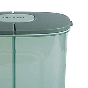 Storage Box Storage Container Cereal Storage Container Large Capacity Eco-friendly Sealed Fresh-keeping Visible Sealed Food Cans for Kitchen - Green