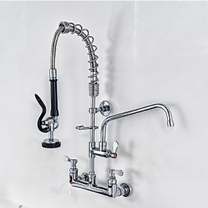 Handle Stem Assembly Fits for T&S Brass Faucets Replace 002712-40, Red Hot Side Spindle Assembly Valve Replacement Part Eterna Full-Turn Faucet with Check Valve Lead-Free 2712-40