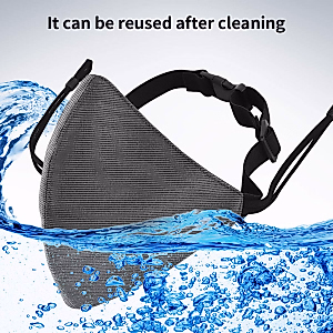 AMIMA Light up Led face mask Rechargeable Glowing Luminous 7 Color Change Dust Mask for Christmas Party Festival Masquerade Costumes Led Rave mask Black…