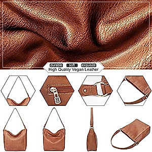 Montana West Purses for Women Vegan Leather Shoulder Purses and Handbags Hobo Bags for Women B2B-MWC-070BR