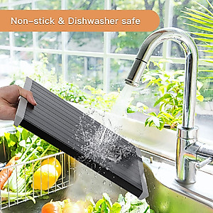 HKISIT Defrosting Tray | Fast Thawing Plate Board with Removable Drip Trough| Premium Quality Defrost Tray with HDF High-density Aerospace Alloy, Non-stick (Black)