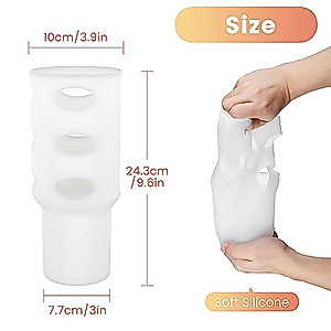 OUTXE Silicone Boot for 40oz Stanley Quencher, Water Bottle Boot Sleeve for Stanley Cup H2.0 Tumbler, Stanley Bottom Protector Accessories, Clear Translucent