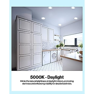 Sunco 6 Pack BR30 Light Bulb LED Indoor Flood Lights, 5000K Daylight White, 850 LM, E26 Base, 25,000 Lifetime Hours, Interior Dimmable Recessed Can, Energy Star, 11W Equivalent 65W