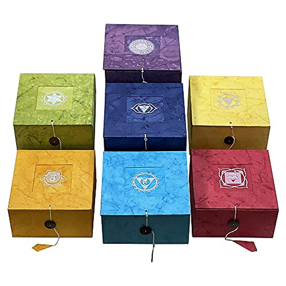 Chakra Singing Bowls Set Cuencos Tibetanos With Cushion Mallet Tulsi Beads Mala Tibetan Prayer Flag For Meditation Mindfulness - Style1 Size Medium