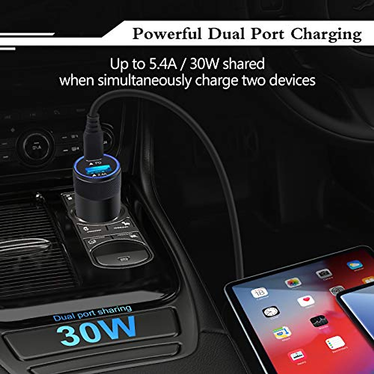 USB C Fast Car Charger,30W 3.0 PD Type C Car Adapter 2 Port USB C Car Plug Compatible for iPhone 14/13/12 Pro Max/11 Pro Max/SE/X/XR/8/7/6 Plus,Samsung Galaxy S23 S22 S21 S20 S10 Plus,Google Pixel 7 6