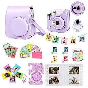 wogozan Accessories Kit Compatible with Fujifilm Instax Mini 11 Lilac Purple Instant Film Camera for Kids Include Case + Photo Album + Accessories Bundle(No Camera)