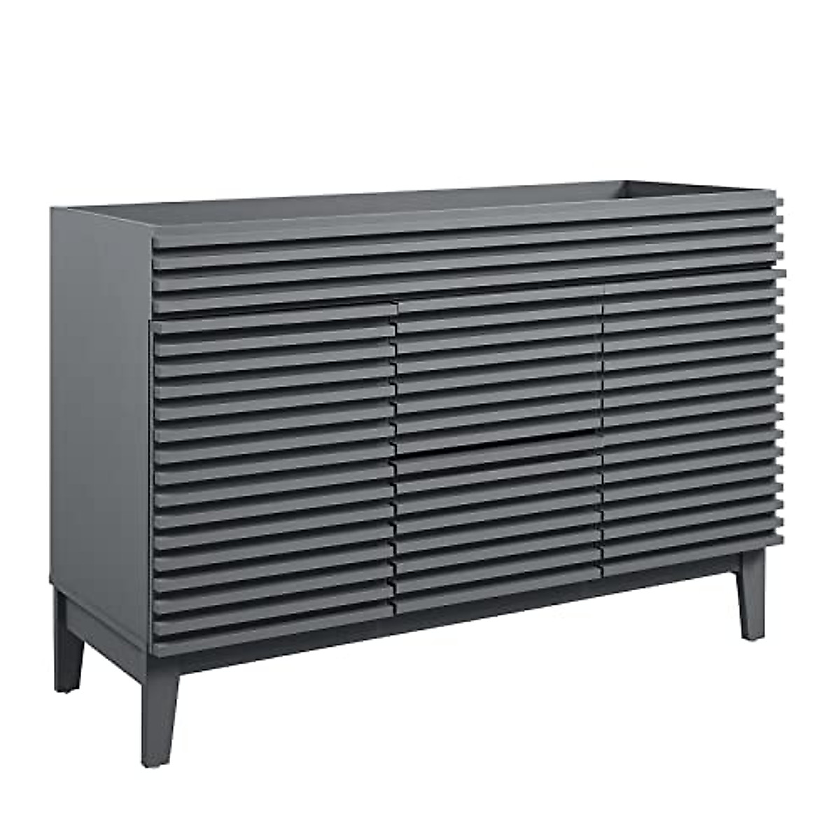 Modway Render 48" Double Sink Compatible (Not Included) Bathroom Vanity Cabinet in Gray