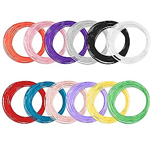 LUTER 3D Pen Printer Filament 1.75mm PLA 3D Printing Pen Filament for 3D Pen/3D Printer (12 Assorted Colors, 3m Each)