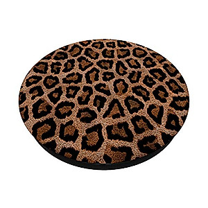 Cell Phone Button Holder Pop Out Knob Brown Leopard Print PopSockets PopGrip: Swappable Grip for Phones & Tablets
