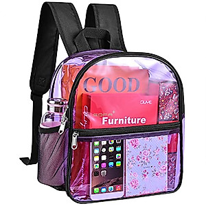 USPECLARE Clear Backpack for Stadium Approved 12×6×12, Water proof Clear Bag for Stadium Events and Concert Work Sport Event