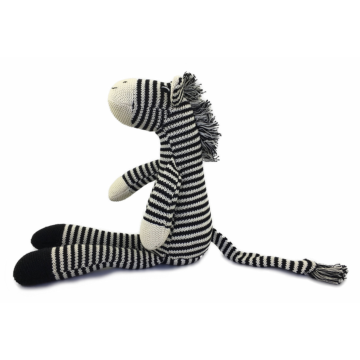 Ice King Bear Zebra Stuffed Animal Soft Plush Toy 10 Inches (Hand Knitted)