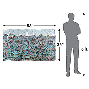 Trevco Wheres Waldo Sea Me Silky Touch Super Soft Throw Blanket 36" x 58"