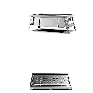 TAMYID Charcoal Grills, Camping Grill Stove Portable Outdoor Charcoal Household Folding BBQ Wood Stove Picnic Detachable