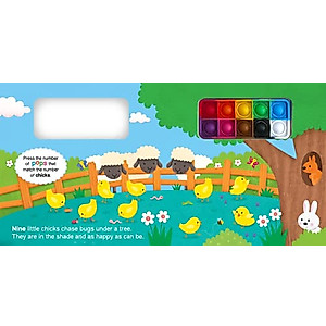 Farm Counting Adventure - Children's Touch and Pop Board Book with Fidget Pop Toy