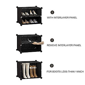 KOUSI Portable Shoe Rack Organizer 96 Pair Tower Shelf Storage Cabinet Stand Expandable for Heels, Boots, Slippers， 12 Tier