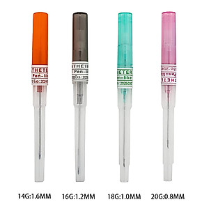 Catheter Piercing Needles - 8pcs Mixed Body Tattoo Piercings Needle 14G 16G 18G 20G, Disposable Piercing Needles Used for Ear Nose Piercings Tattoo Supply