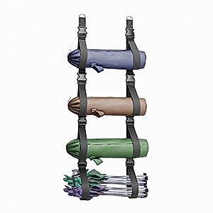 BS-VOG Camping Chair Wall Storage for Garage, Adjustable Garage Wall Storage Straps Wall Mounted with Quick Release Buckles, Hanging Garage Organization System Rack Holds More Beach Chairs, Umbrellas