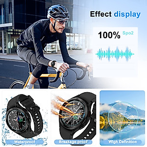 Suoman 2+2-Pack for Samsung Galaxy Watch 4 Classic 46mm Screen Protector, Privacy and High-Definition Combination, [Anti-Scratch] Ultra-Thin Tempered Glass Screen Protective Film