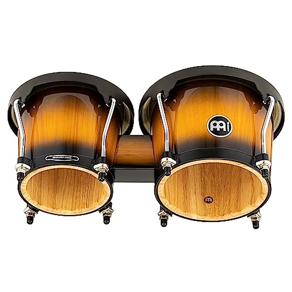 Meinl Percussion Bongos Hand Drum Set 6.75" and 8" with Hardwood Shells and Tuning Key — NOT Made in China — Headliner Series, 2-Year Warranty, Vintage Sunburst (HB100VSB)