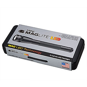 Maglite Mini LED 2-Cell AA Flashlight in Presentation Box Black