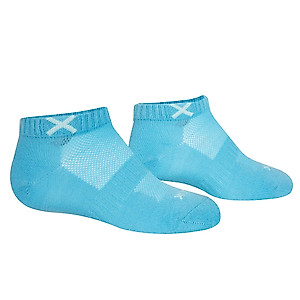 Odd Sox - Basix Ankle Socks for Women, Comfort Athletic Fit, Cotton Blend, Sky Heather