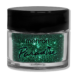 Mehron Makeup Paradise Glitter FX | Professional Cosmetic Glitter for Makeup & Art | Vibrant & Shimmering Loose Glitter .25 oz (7 g) (Green)