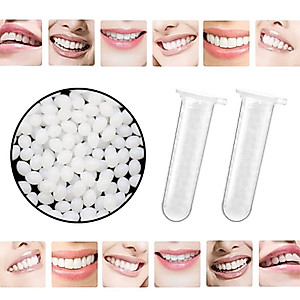 56 Pcs False Teeth Dental Complete Acrylic Resin Denture Teeth, 2 Set Whole Teeth Synthetic Polymer Denture Tooth, 23 Shade A3 Upper + Lower Dental Materials for Replacement, DIY, or Halloween