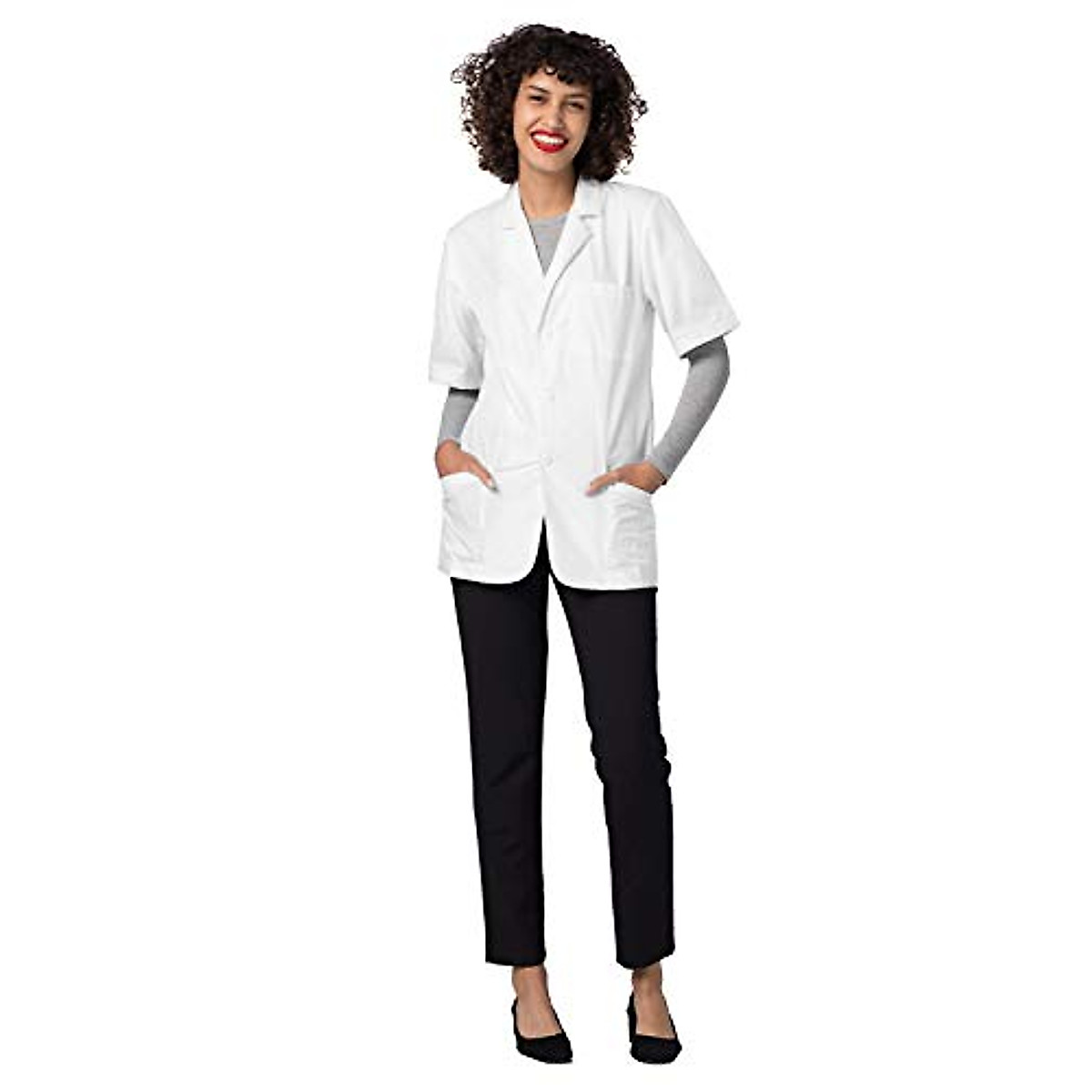 Adar Universal Unisex Lab Coats - Short Sleeve 31" Consultation Lab Coat - 2816 - White - 3X