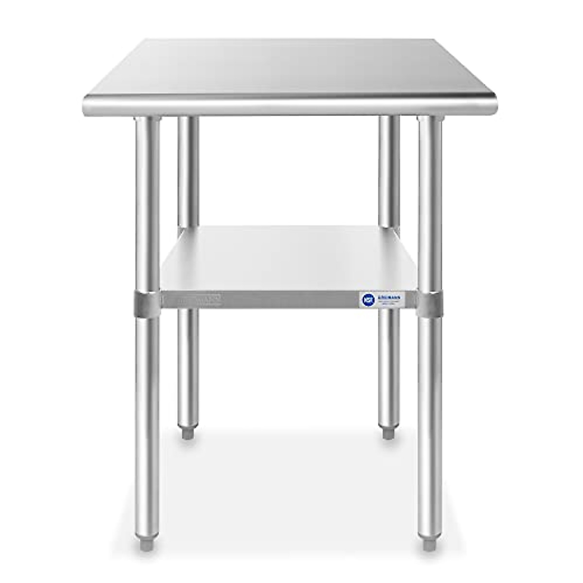 GRIDMANN Stainless Steel Work Table 30 x 24 Inches, NSF Commercial Kitchen Prep Table with Under Shelf for Restaurant and Home