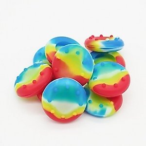 10 x Thumbstick Thumb Grip Stick Silicone Cap Cover Joystick Grips For PS4 PS3 PS2 PS4 Pro Slim Xbox One Xbox One Slim Xbox One Elite Xbox 360 Controller Rainbow (Multicoloured)