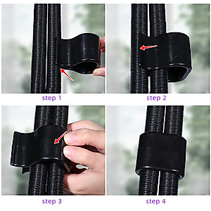 SUQ I OME Pack of 10 Outdoor Patio Garden Wicker Rattan Furniture Aligment Sofa Rattan Chair Fastners Clip Sectional Connector - Non Slip (1.74 inches,Small)