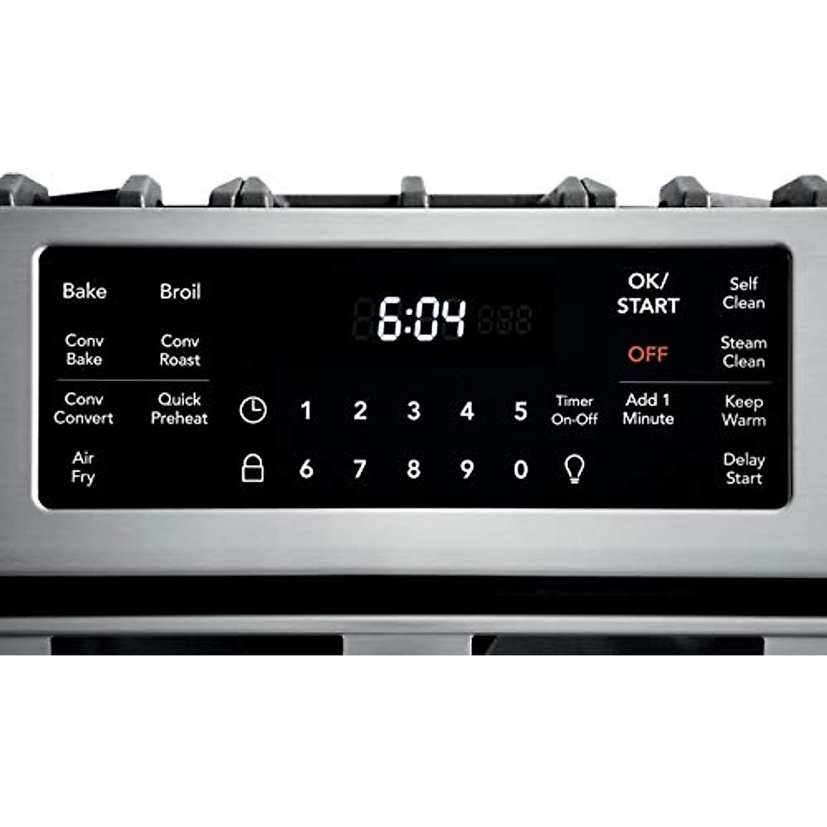 Frigidaire FGGH3047VF 30" Gallery Series Gas Range with 5 Sealed Burners, griddle, True Convection Oven, Self Cleaning, Air Fry Function, in Stainless Steel