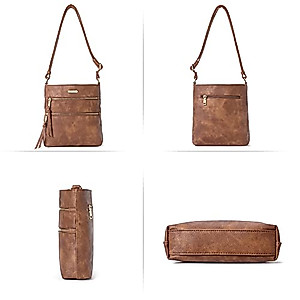 CLUCI Crossbody Purses for Women, Medium Size Zipper Pocket Adjustable Strap, Soft Leather Women's Shoulder Handbags