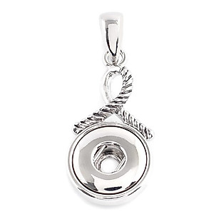 Interchangeable Mini Jewelry Pink Ribbon Cancer Awareness Pendant Holds 12mm Snaps My Prime Gifts