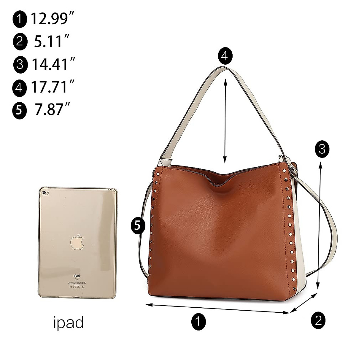 MKF 2 PC Set, Hobo Bag for Women & Crossbody Messenger – PU Leather Designer Handbag – Top Handles Shoulder Purse Seafoam