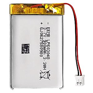 EEMB Lithium Polymer Battery 3.7V 900mAh 603048 Lipo Rechargeable Battery Pack with Wire JST Connector for Speaker and Wireless Device- Confirm Device & Connector Polarity Before Purchase