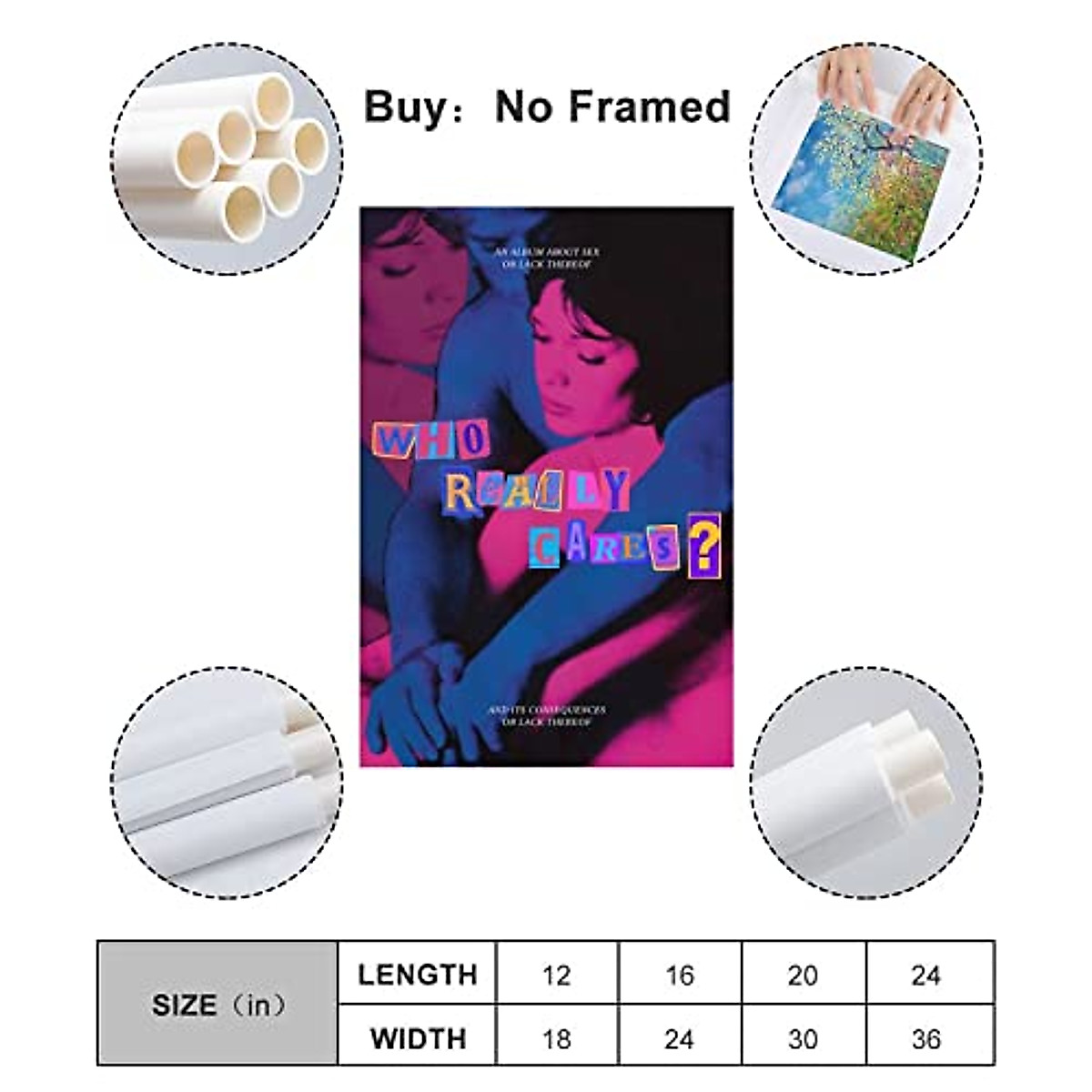 Tv Girl Who Really Cares Canvas Poster Bedroom Decor Sports Landscape Office Room Decor Gift Unframe-style12x18inch(30x45cm)