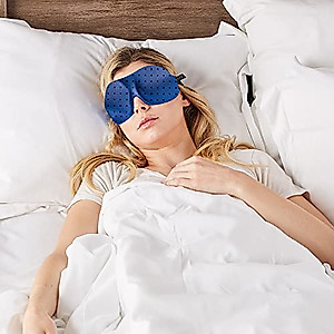 Bucky 40 Blinks No Pressure Printed Eye Mask for Travel & Sleep, Black Dot, One Size