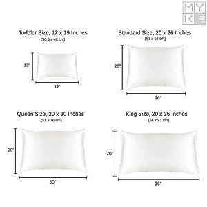 MYK Silk - Natural Silk Pillowcase with Cotton Underside for Hair and Facial, 19 Momme Navy Blue King