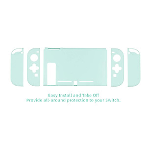 GeekShare Protective Case Slim Cover Case Compatible with Nintendo Switch and Joy Con - Shock-Absorption and Anti-Scratch (Peppermint Green)