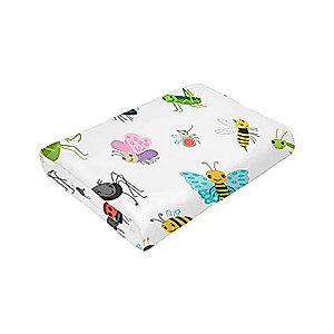 Insects Blanket Air Conditioning Cute Blanket Soft, Animals Throw Blanket Flannel Funny Blanket(50"x40")