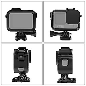 Taisioner Protective Housing Case for GoPro Hero 9 Hero 10 Hero 11 Black Top Opening Frame with Lens Cap and Side Cover Accessories Kit