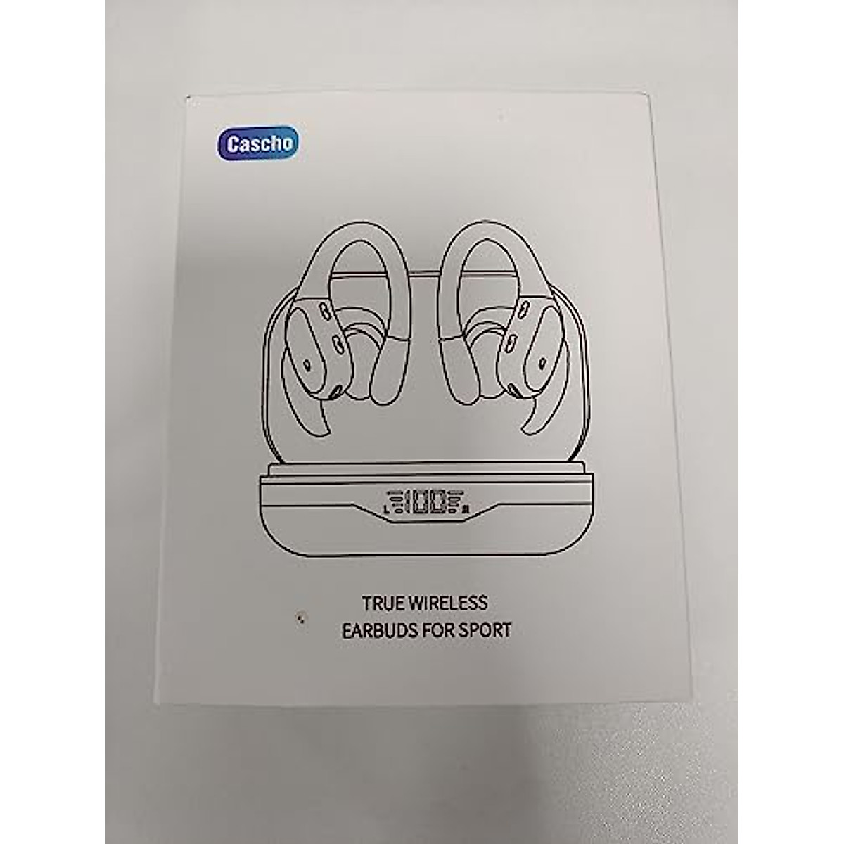 Ear buds Wireless Earbuds Bluetooth 5.3 Headphones 60hrs Playtime with Digital Display Sports Wireless Headphones with Earhook Deep Bass IPX7 Waterproof Over-Ear Earbuds for Android iOS Workout Black