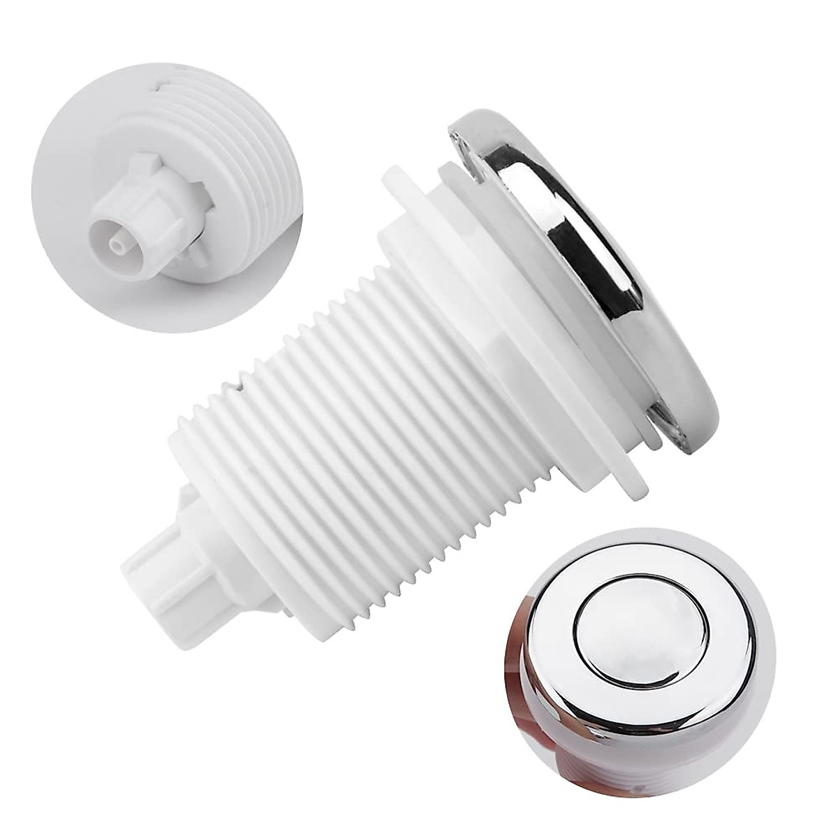 Air Pressure Bath Switch Tub Spa Massage Bath Garbage Waste Disposal Air Switch Push Button Garbage Disposal Sink Top Air Switch(White,Size:32mm)