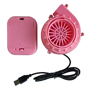 Wittocs Pink Costume Fan Mini Blower Fan for Dinosaur Halloween Inflatable Blow Up Costume(Upgraded Version)